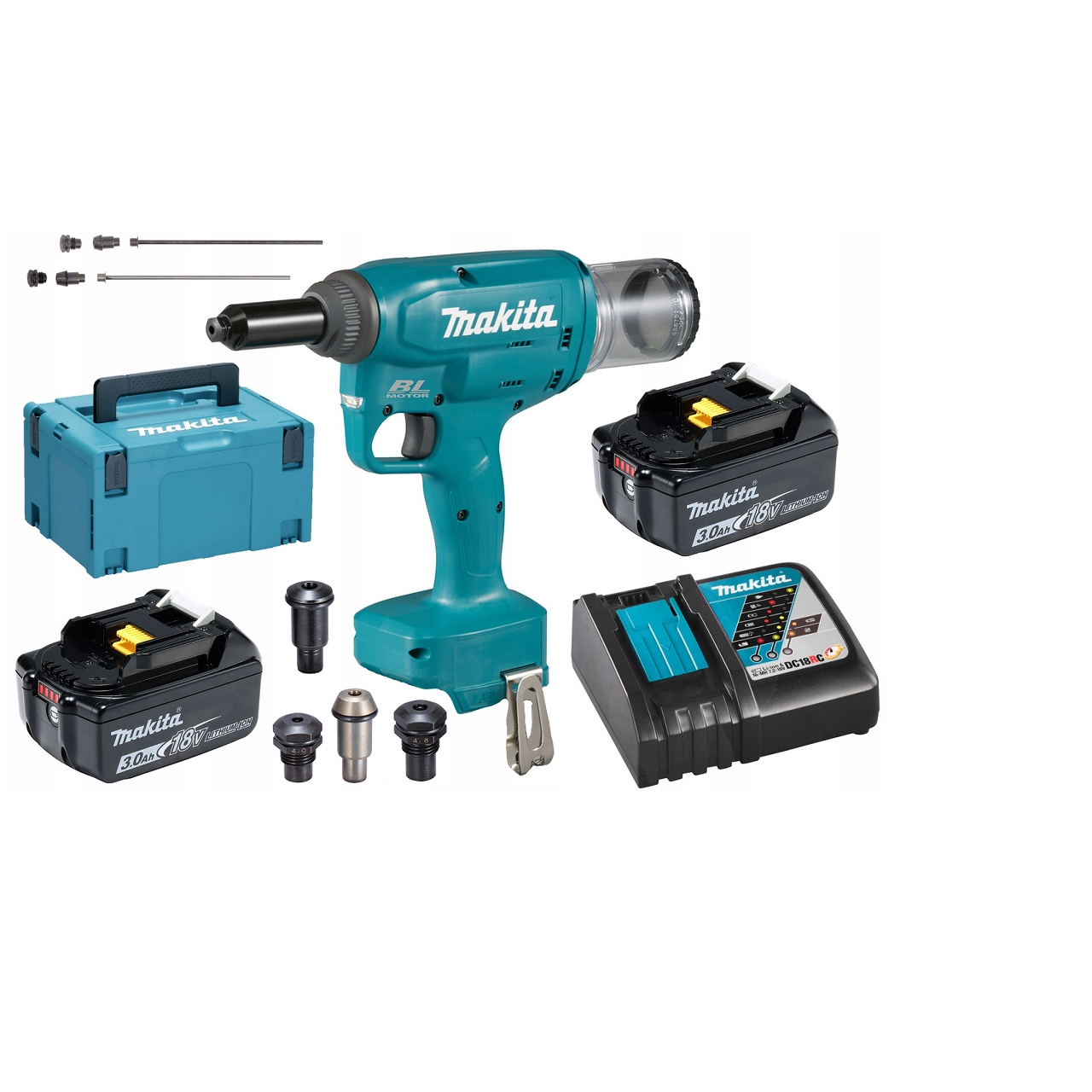 DRV150RFJ Nitownica Akumulatorowa 2x3 0Ah DC18RC MAKPAC